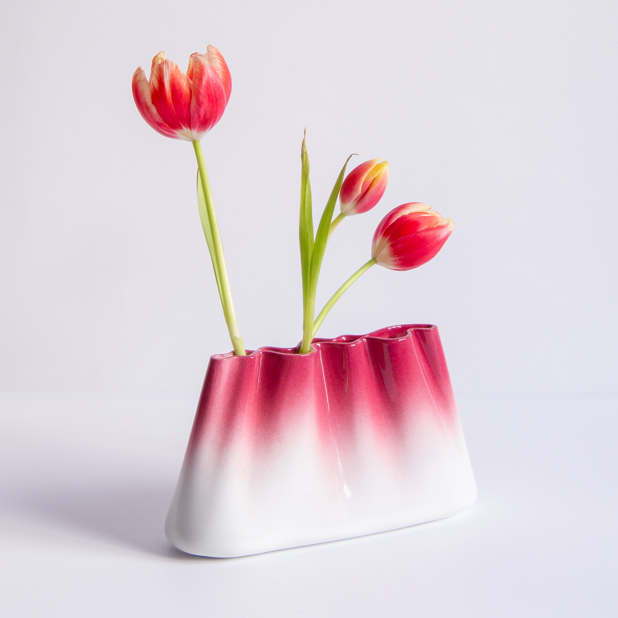[JUMONY] High Gloss Porcelain Vase - Wide in Santorini Sunset – Extra ...